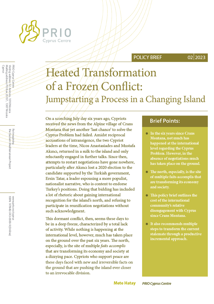 Heated transformation of a frozen conflict: Jumpstarting a process in a changing island – Peace ...