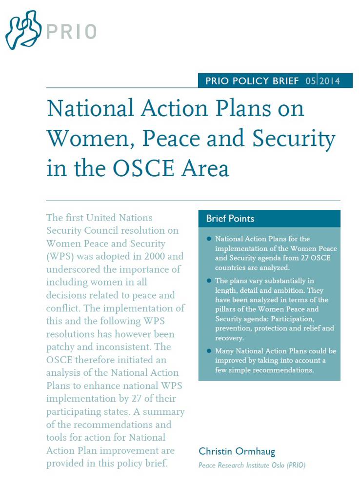 National Action Plans on Women, Peace and Security in the OSCE Area ...