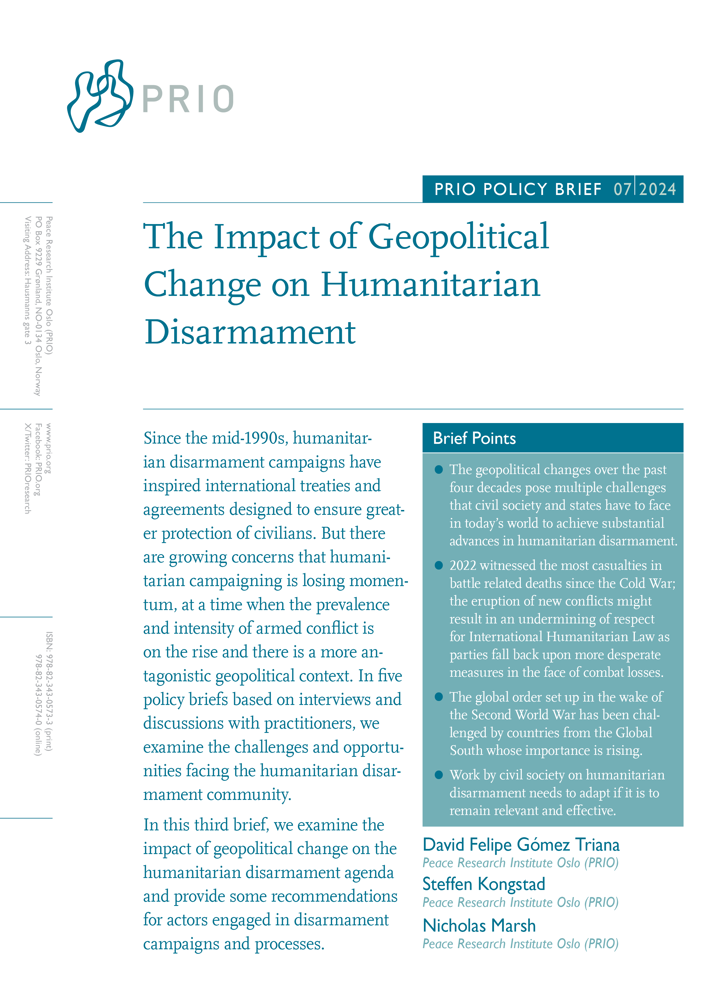 The Impact of Geopolitical Change on Humanitarian Disarmament – Peace ...