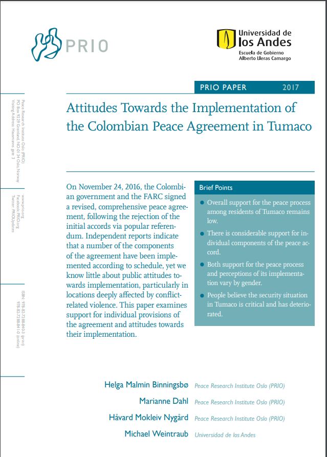 Attitudes Towards the Implementation of the Colombian Peace Agreement in Tumaco – Peace Research ...